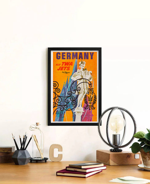 TWA Germany (Trans World Airlines) 1960s Poster - DGPilot