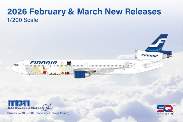 SQ Wings 1:200 Finnair McDonnell Douglas MD-11 OH-LGF (Moomins livery ...