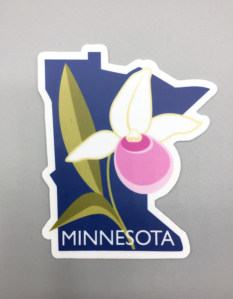Minnesota Lady Slipper Sticker - DGPilot