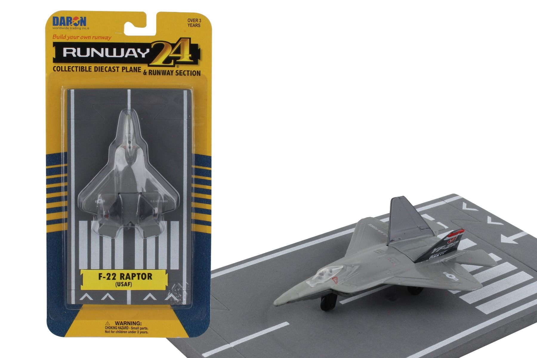 Daron Runway24 USAF Lockheed Martin F-22 Raptor (YF-22) N22YF w/ Runwa ...