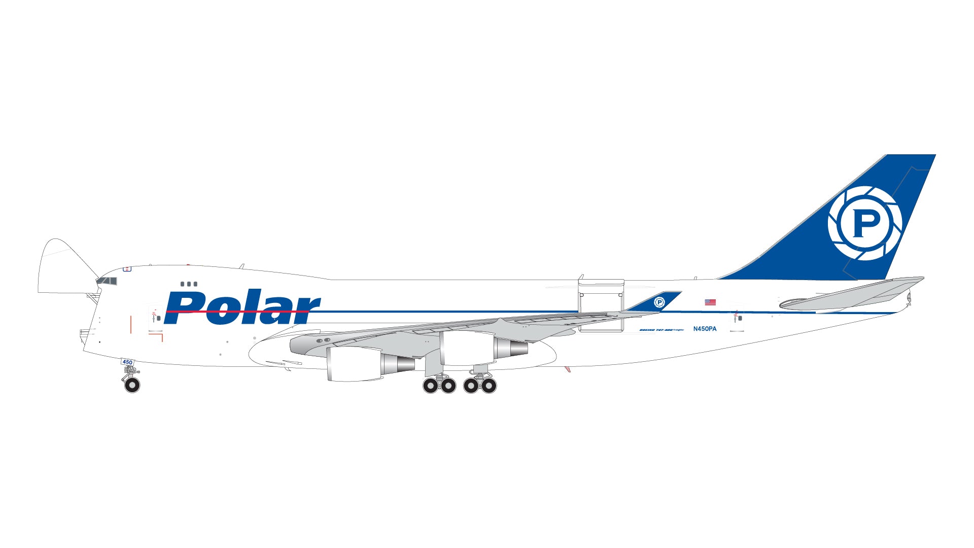 GeminiJets 1:200 Polar Air Cargo Boeing 747-400F N450PA (Interactive S ...